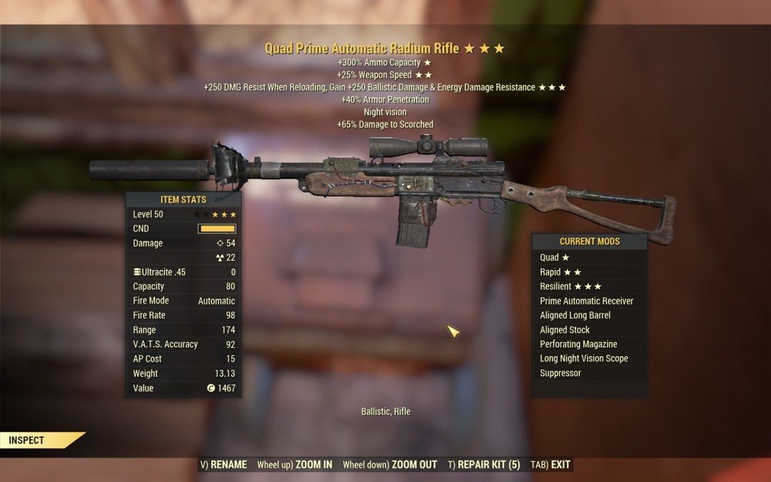 Fallout 76 Rare Weapon, Video Gaming, Gaming Accessories, Game Gift ...