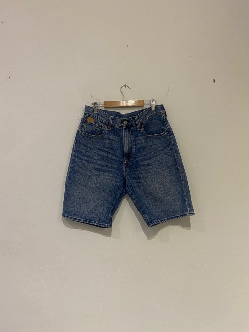 GU Japan Blue Denim Jorts, Men's Fashion, Bottoms, Shorts on Carousell