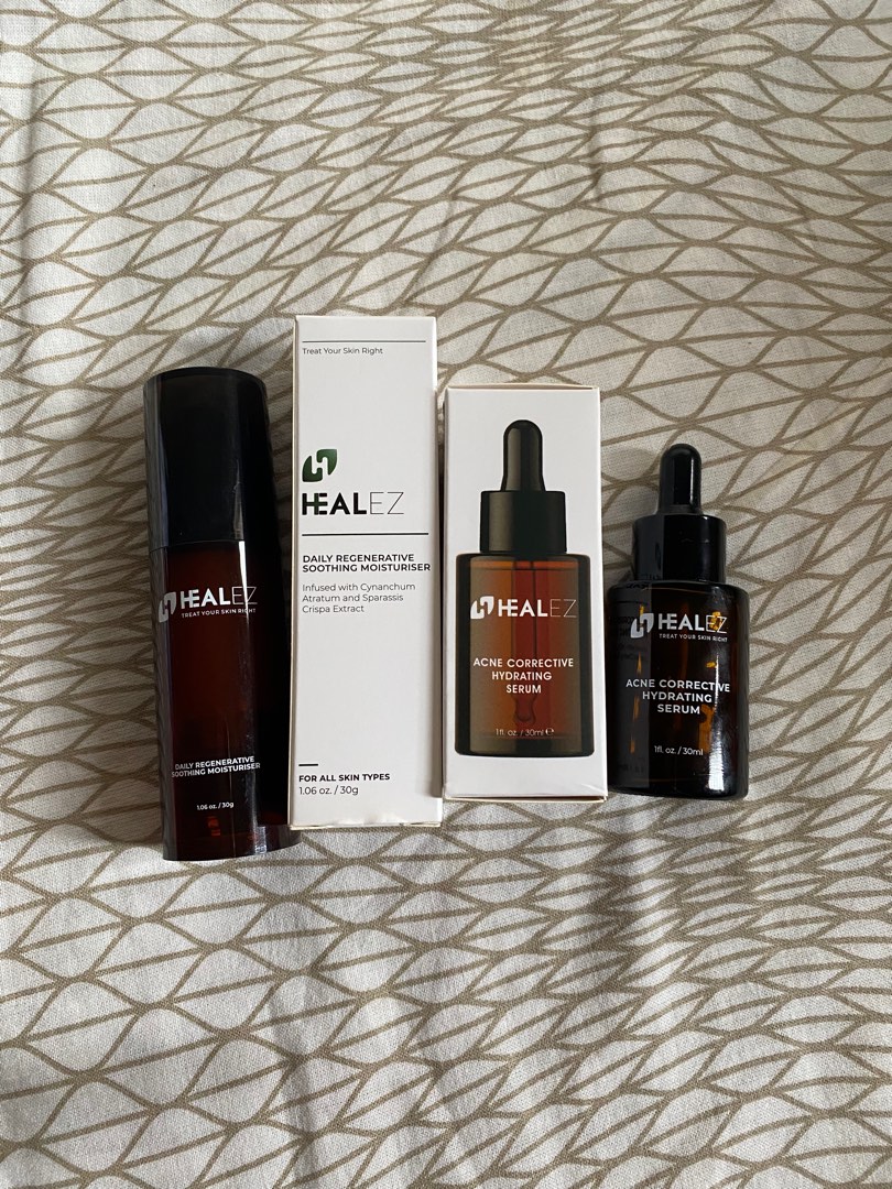 Healez set combo moisturiser & acne serum, Beauty & Personal Care, Face ...