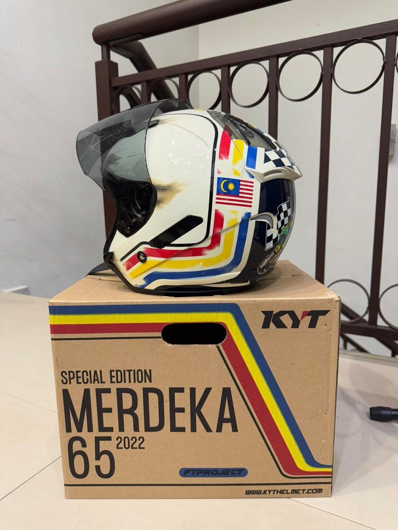 Helmet Kyt Hellcat Merdeka 65, Auto Accessories on Carousell