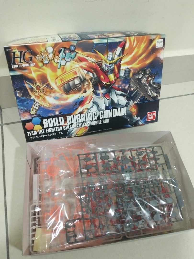 HG Build Burning Gundam, Hobbies & Toys, Toys & Games on Carousell