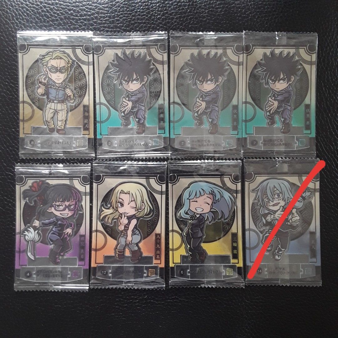 JJK Jujutsu Kaisen Chocolate Goute plastic cards (Nanami, Megumi, Maki ...