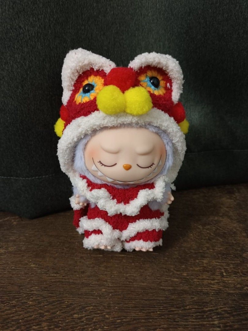 Labubu cny cloth Red lion dance, Hobbies & Toys, Toys & Games on Carousell