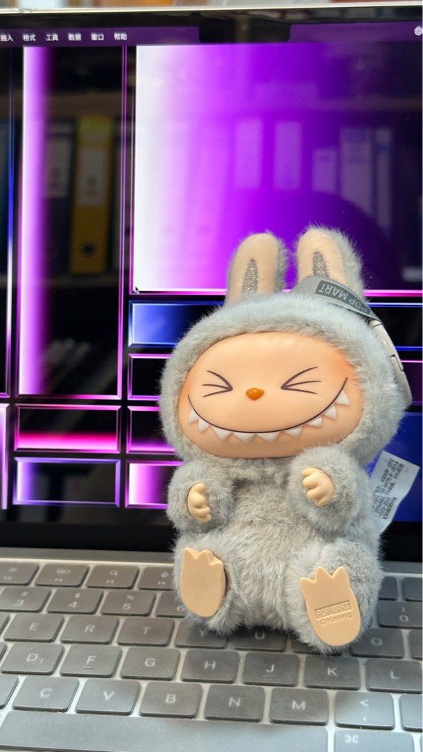 Labubu Grey 100% New, Hobbies & Toys, Toys & Games on Carousell