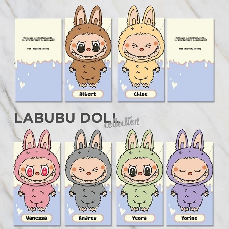 LABUBU RED PACKET RED WALLET RED ENVELOPE MONEY POUCH MONEY PACKET ...