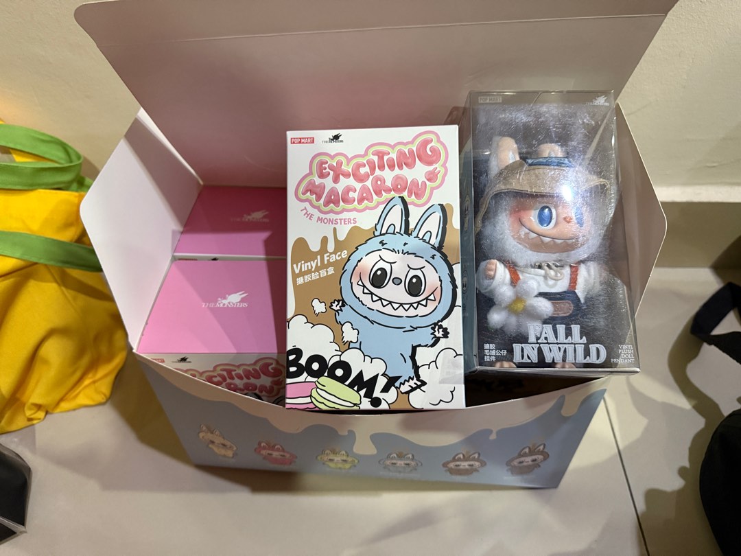 Labubu V1 blind box pop mart exciting tasty macaron soy milk lychee ...