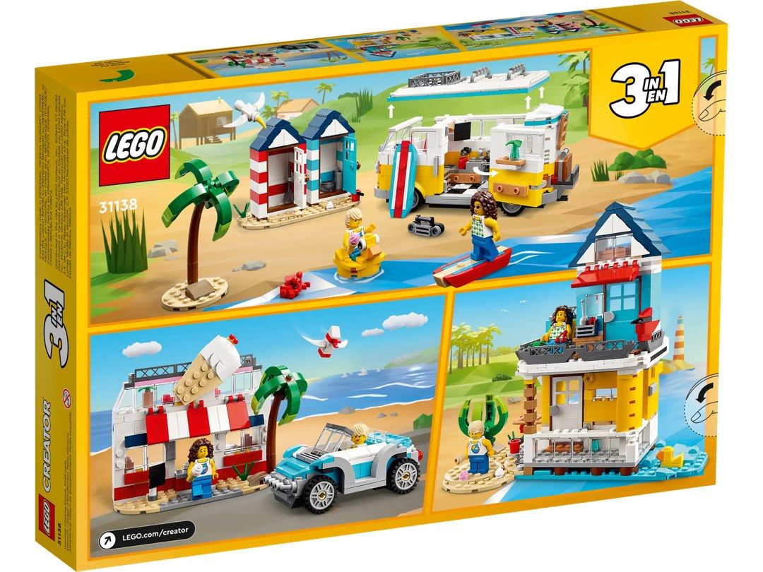 LEGO Creator 3 in 1: Beach Camper Van - 31138, Hobbies & Toys, Toys ...