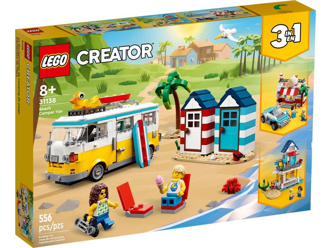 LEGO Creator 3 in 1: Beach Camper Van - 31138, Hobbies & Toys, Toys ...