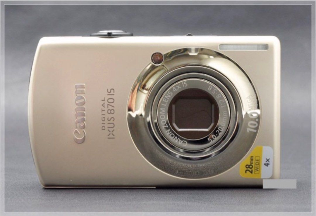 Like New Canon Digital Ixus 870 IS camera champagne gold complete set ...