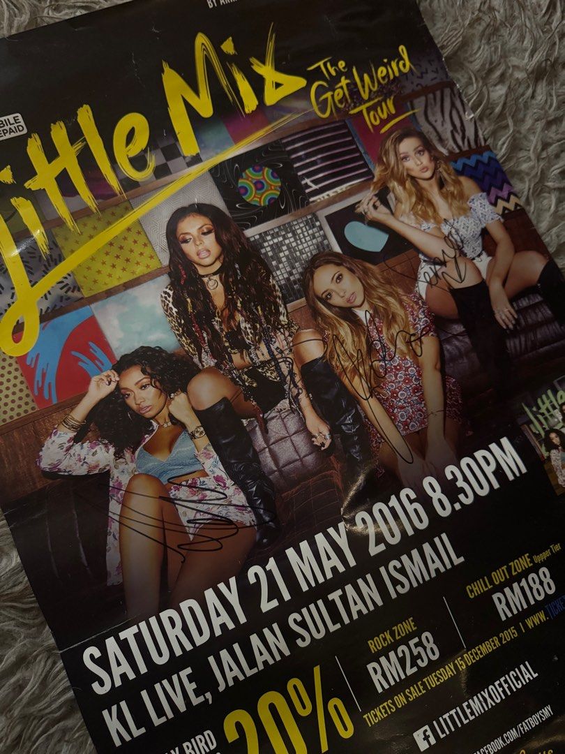 Little Mix The Get Weird Tour KL Signed Poster 2016 (Original), Hobbies ...