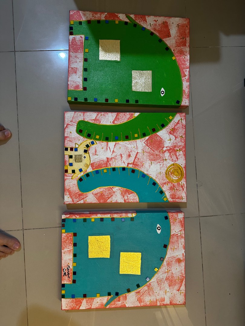 Lukisan Gajah Thailand, Desain & Kerajinan Tangan, Karya Seni di Carousell