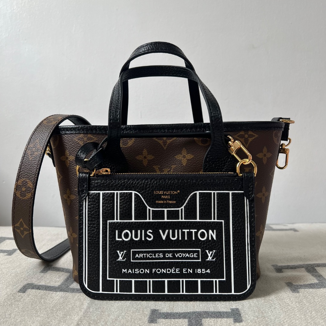 LV Neverfull BB Inside Out Reversible Tote Bag, Luxury, Bags & Wallets ...