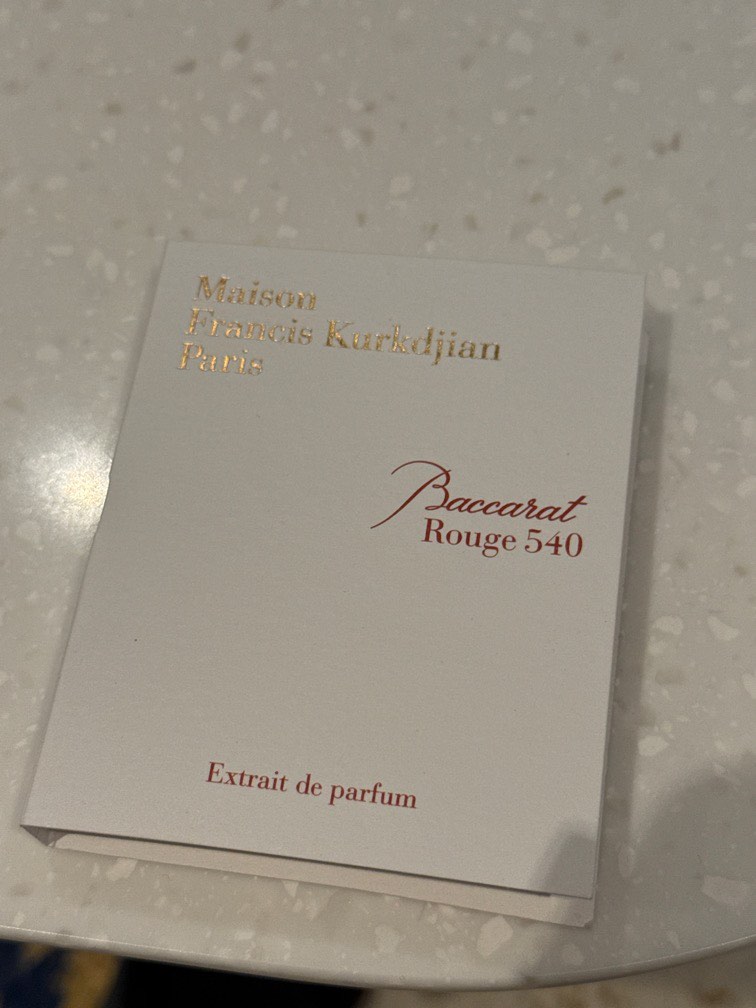 MFK Baccarat rouge 540 extrait de Parfum 2ml vial, Beauty & Personal ...