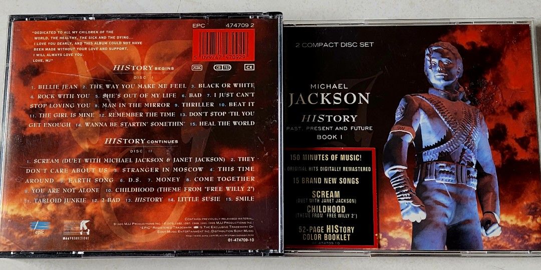 Michael Jackson ~ History Past, Present, and Future Book 1 ( GOLD DISC ...