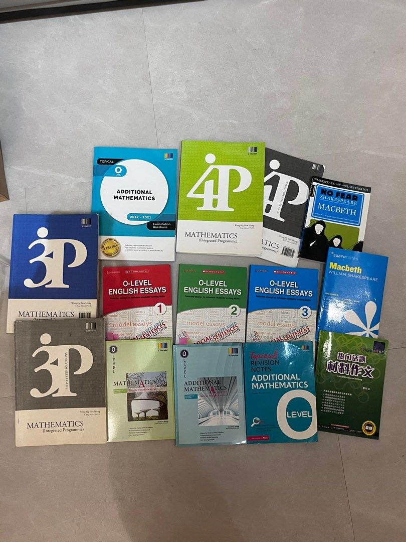 OLEVEL HIGHER SEC TEXTBOOK WORKBOOK REVISION math chinese literature ...