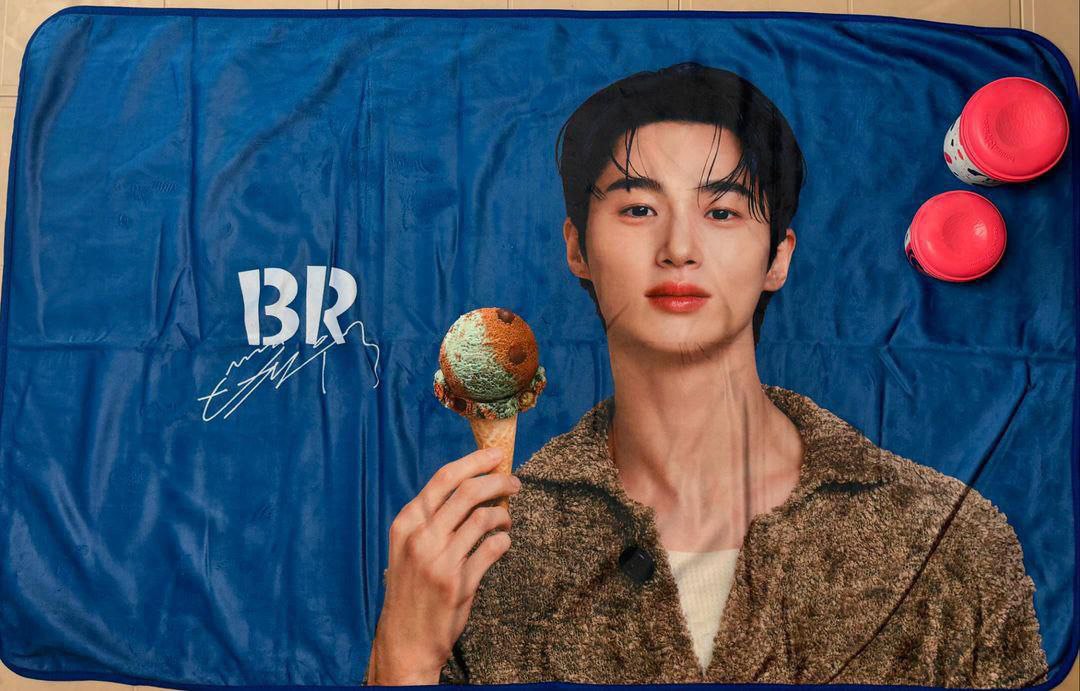On hand: Byeon Woo Seok Baskin Robbins Blanket, Hobbies & Toys ...