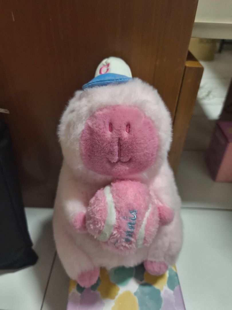 Pink capybara from kkb, Hobbies & Toys, Toys & Games on Carousell