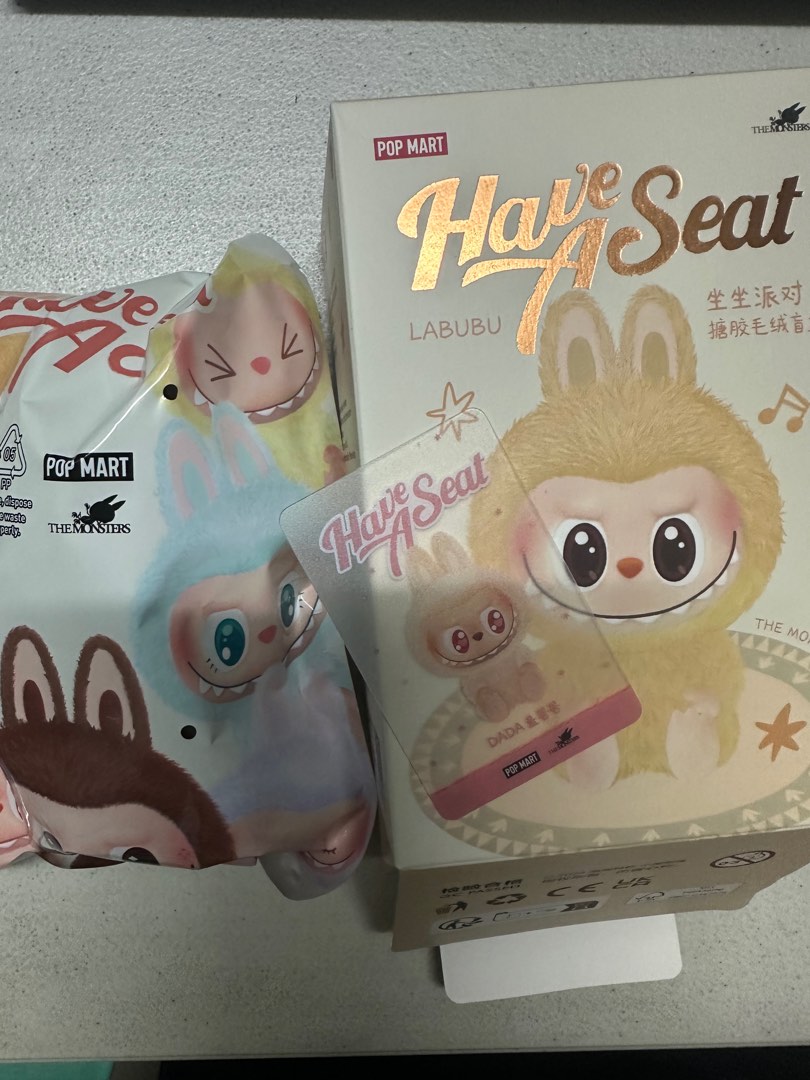 Popmart Labubu Have a seat (dada), Hobbies & Toys, Toys & Games on ...