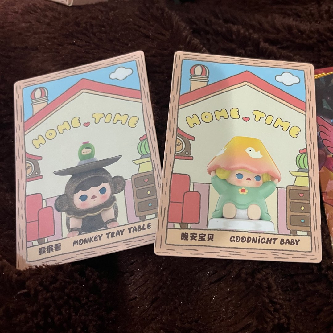 POPMART Pucky Hometime Goodnight Bbay Monkey Tray Table Set, Hobbies ...