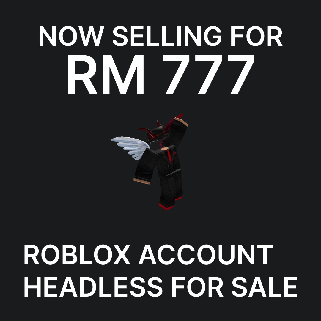 ROBLOX HEADLESS ACCOUNT FOR SALE, Video Gaming, Video Game Consoles ...