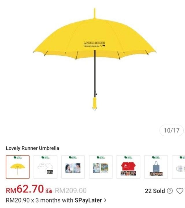 (SALE) TVN Drama Lovely Runner Official MD Umbrella, Hobbies & Toys ...