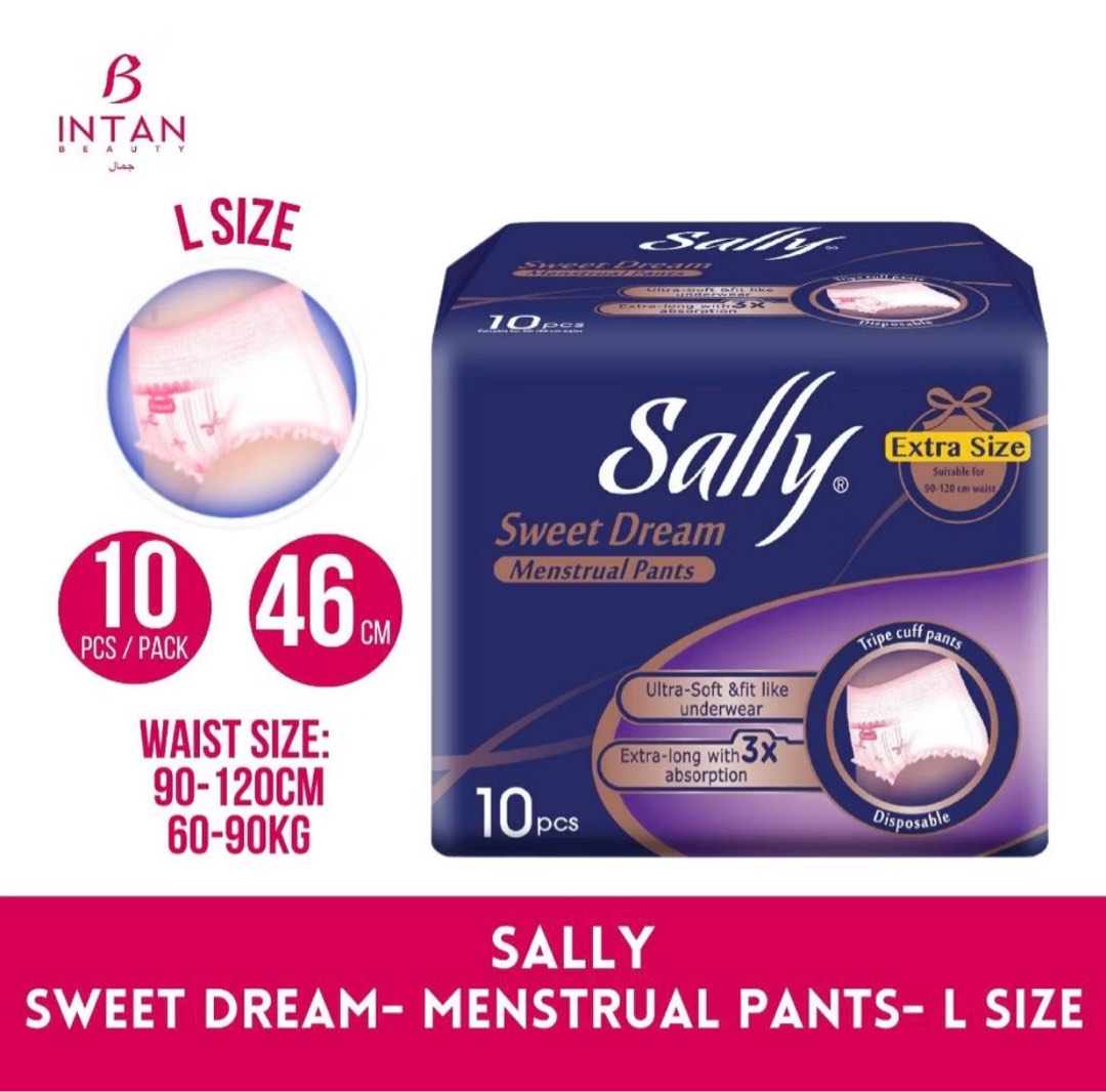 Sally Sweet Dream-Menstrual Pants L (10 pcs), Beauty & Personal Care ...