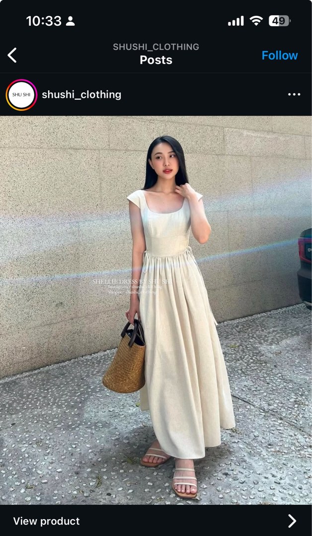 SHU SHI SHELLIE LINEN DRESS, Women's Fashion, Dresses & Sets, Dresses on Carousell