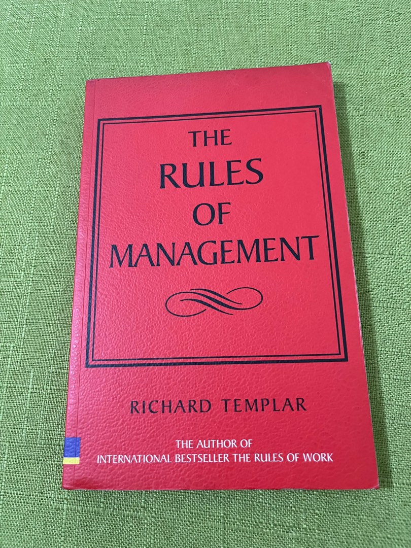 The Rules Of Management - Richard Templar, Hobbies & Toys, Books ...