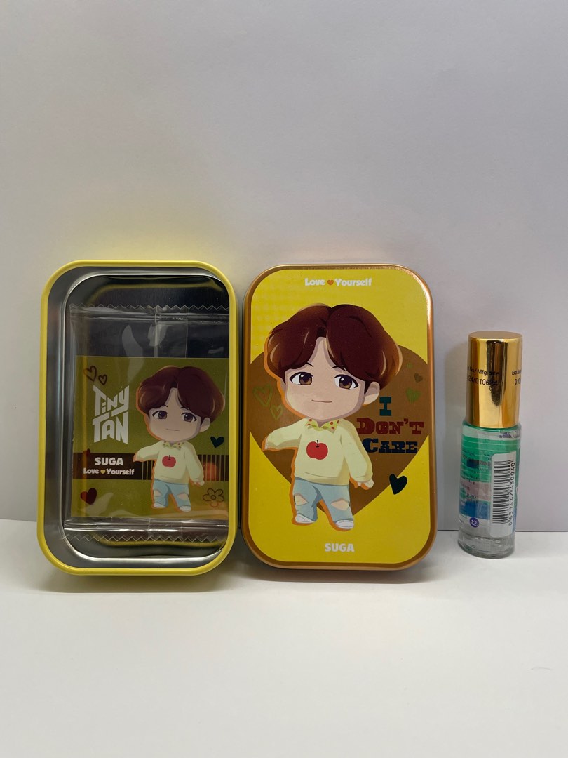 BTS TinyTan Suga Tin Can with Sticker, Hobbies & Toys, Memorabilia & Collectibles, K-Wave on ...