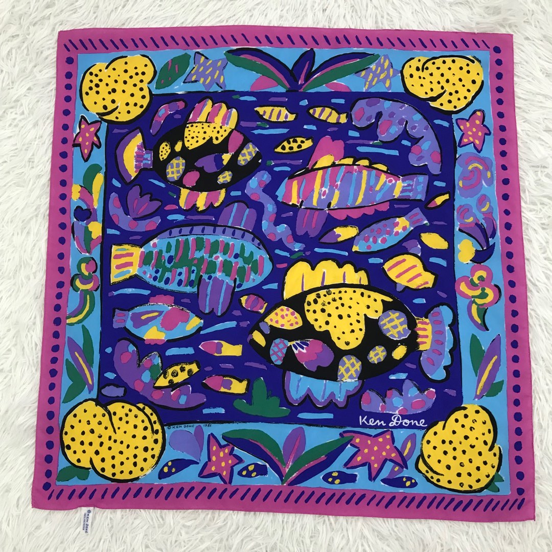 Vintage Hawaii Ken Done SCarf Handkerchief, Hobbies & Toys ...