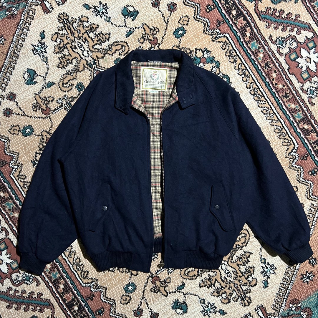 Vintage Wool Harrington Jacket, Men's Fashion, Coats, Jackets and ...