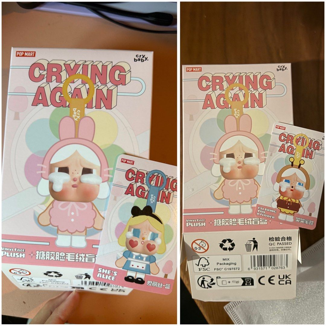 WTS POPMART Crybaby Crying Again (Bundle), Hobbies & Toys, Toys & Games ...