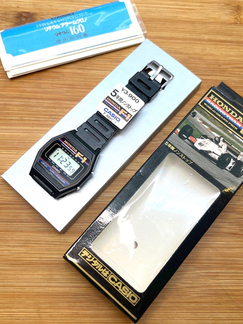 1982 Honda F1 Racing Team Grandprix casio F-85 f85 watches, Men's ...