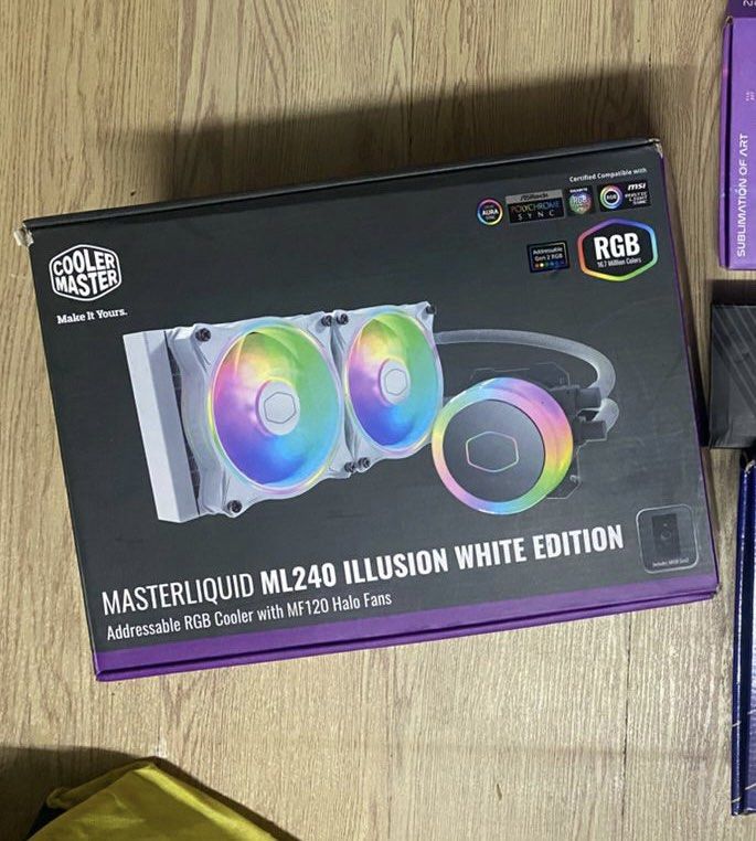 MASTERLIQUID ML240 ILLUSION WHITE LIQUID CPU COOLER 240mm, Computers & Tech, Parts & Accessories ...