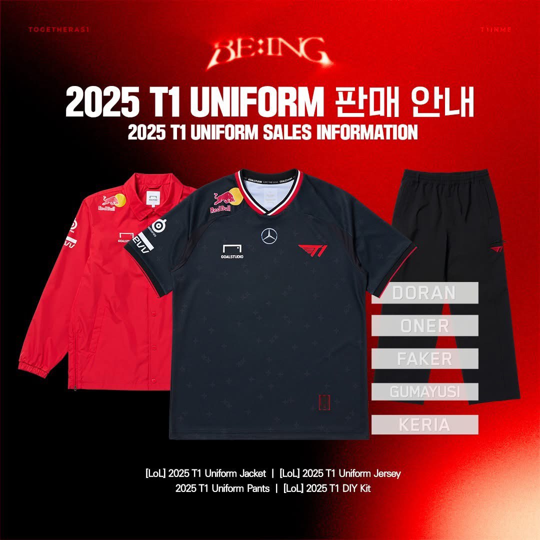2025 LoL T1 Uniform Line-Up (to be secured on kr site), Hobbies & Toys ...