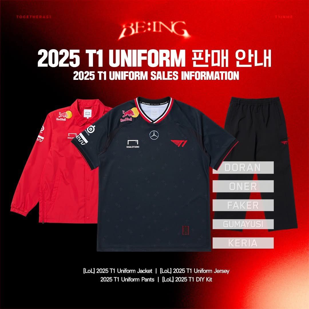 2025 LoL T1 Uniform Line-Up (to be secured on kr site), Hobbies & Toys, Memorabilia ...