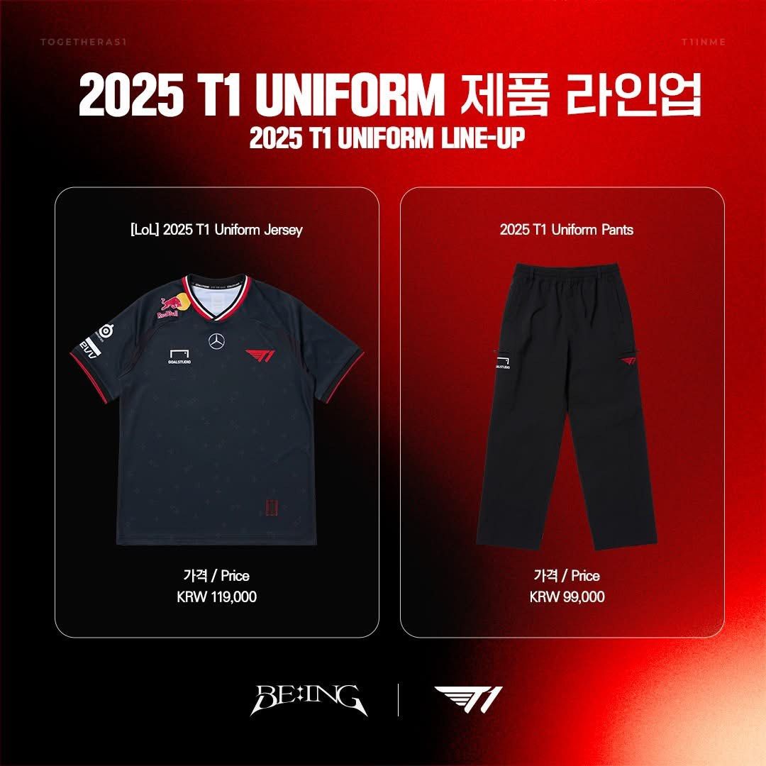 2025 LoL T1 Uniform Line-Up (to be secured on kr site), Hobbies & Toys ...