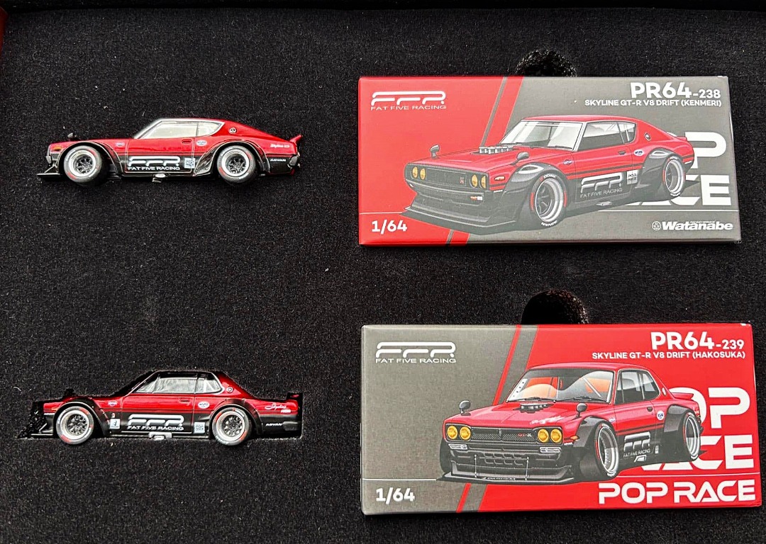 現貨 限定 Pop Race x Fat Five Racing CARMEET AND DIECAST SHOW 1:64 Nissan ...