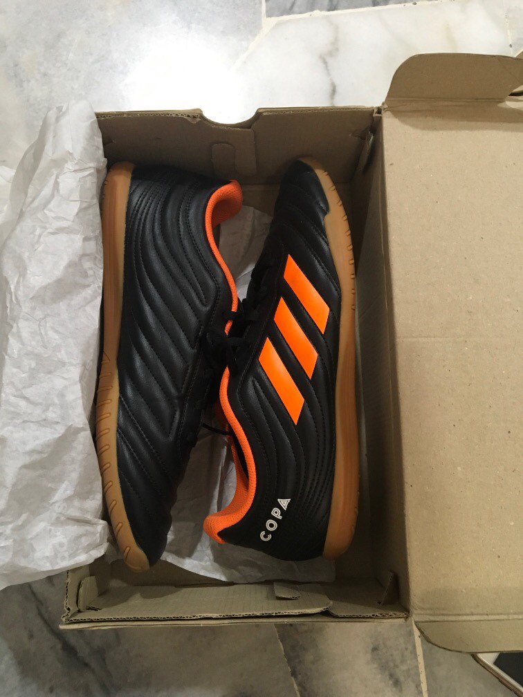 Adidas COPA 20.4 IN Black and Orange Football Soccer, Men's Fashion ...