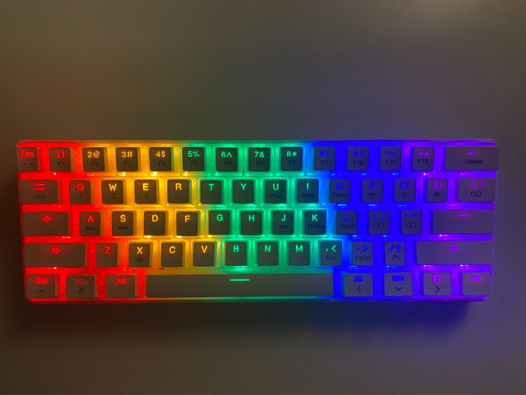 Ajazz STK61 Dual Mode Wired/Wireless 61-Keys Mechanical Keyboard ...