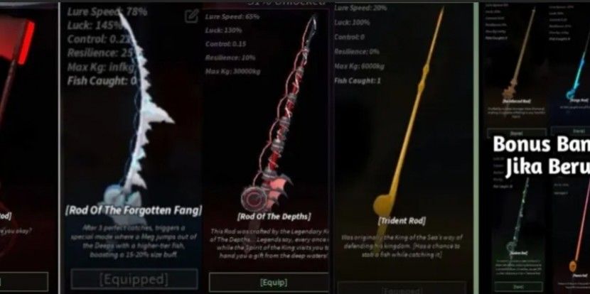 Akun Level 750 | The Forgotten Fang Rod | Rod Of The Depths | Nolife ...