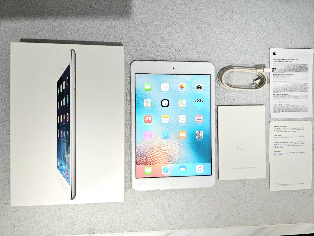 Apple iPad Mini 1 16gb A1432 White WIFI Tablet with Original Box, Cable ...