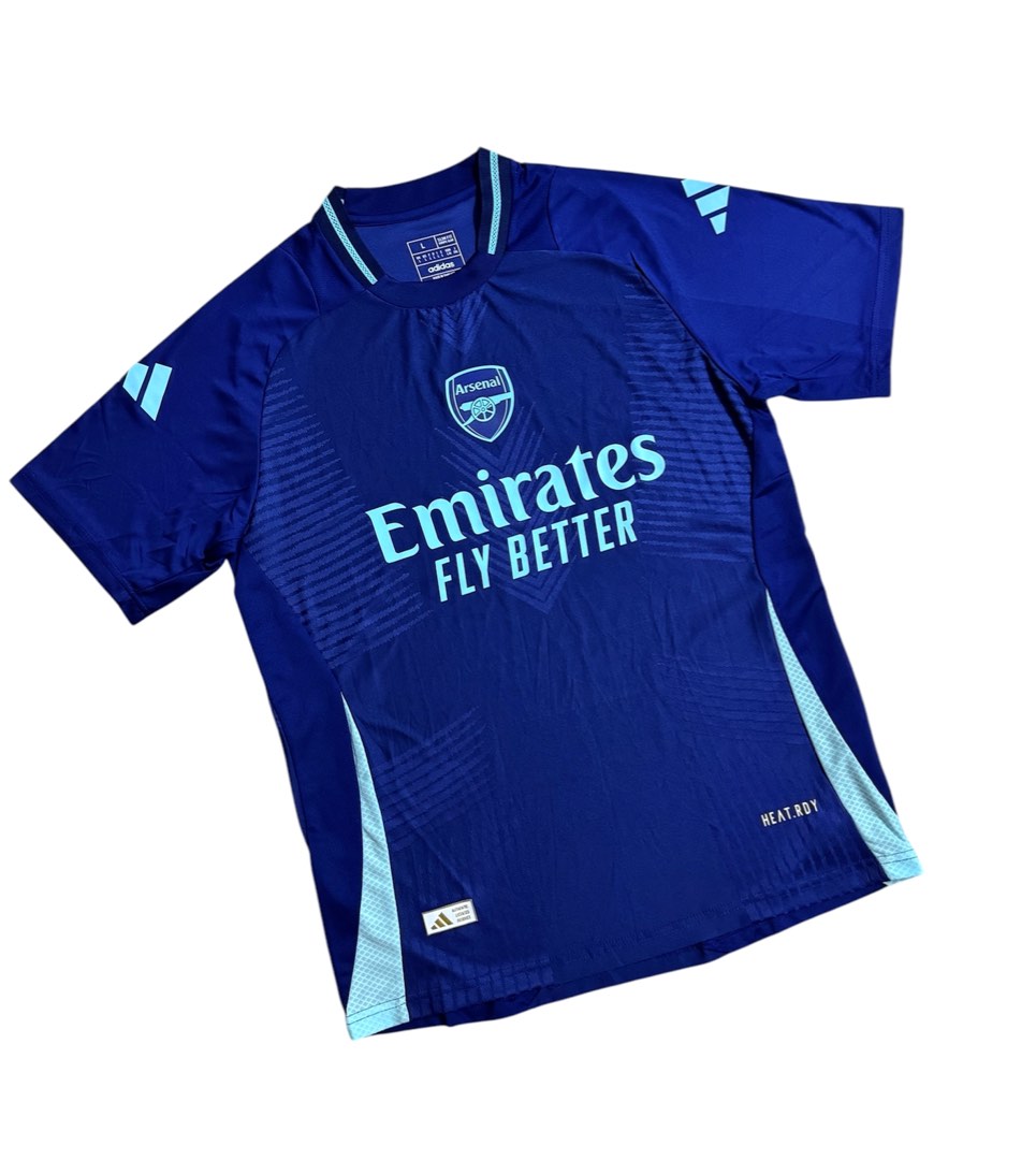 Arsenal Pre-Match Blue Training Kit Jersey 24/25, Men's Fashion ...