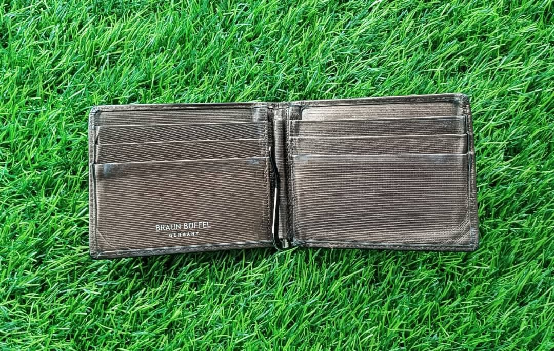 AUTHENTIC BRAUN BUFFEL GERMANY ORIGINAL LEATHER BIFOLD CARD HOLDER ...