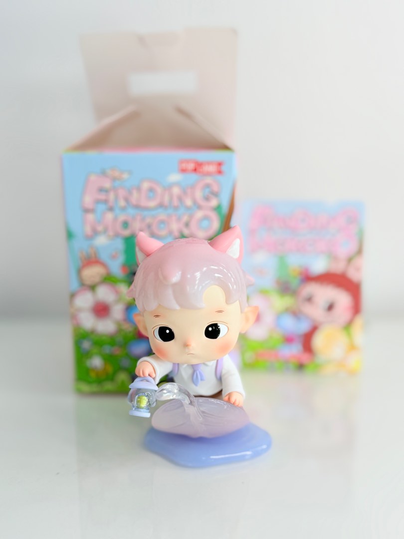 Authentic Pop Mart Finding Mokoko - Confirmed Box Hacipupu, Hobbies ...