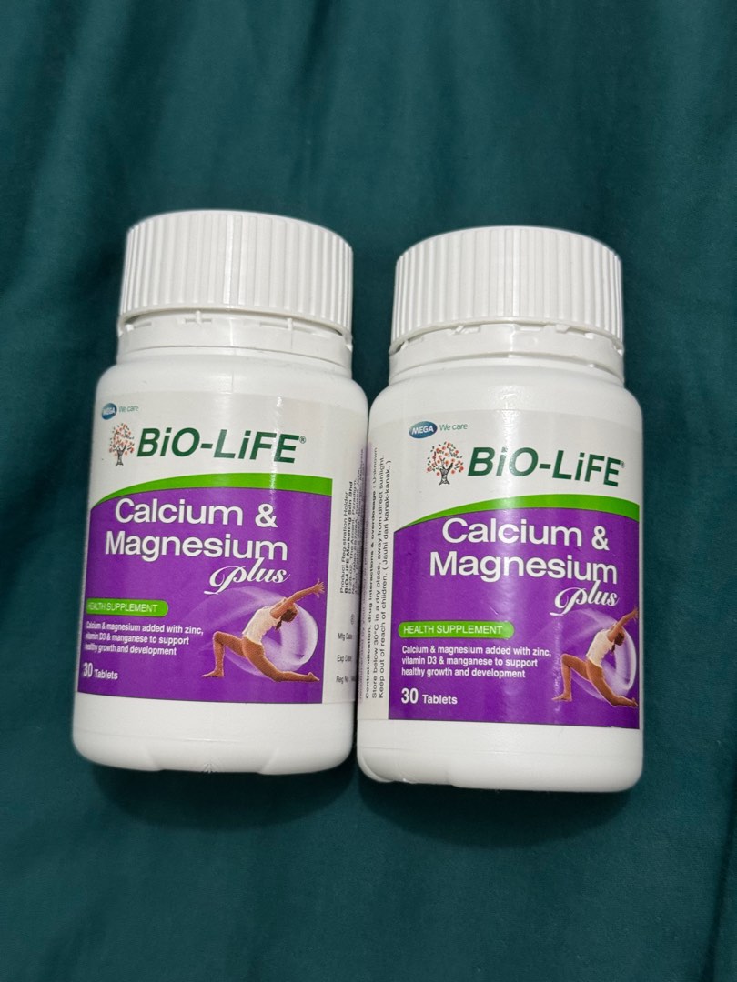 Bio Life Calcium Magnesium Plus, Health & Nutrition, Health Supplements ...