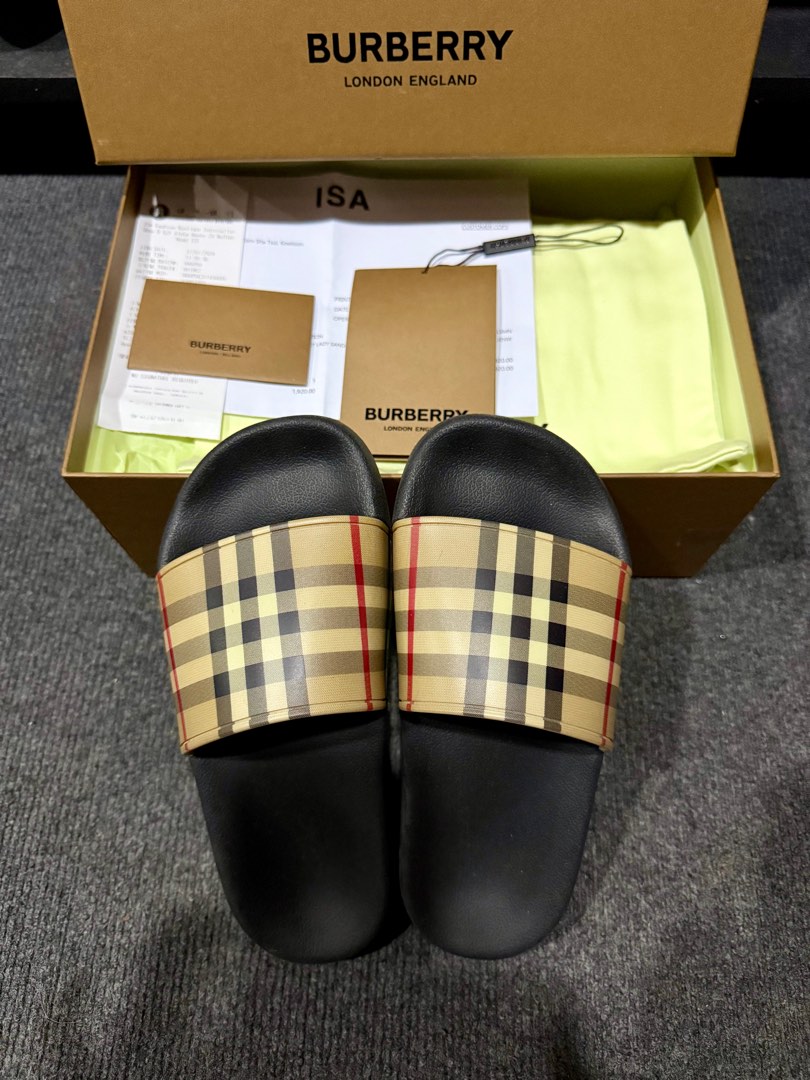 Burberry Slides, Women's Fashion, Footwear, Slippers and slides on ...