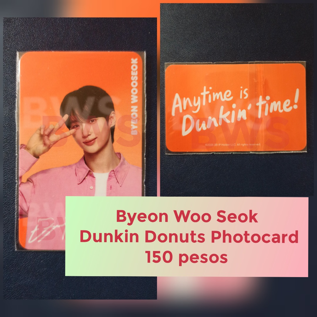 Byeon Woo Seok Dunkin' Photocard, Hobbies & Toys, Memorabilia ...