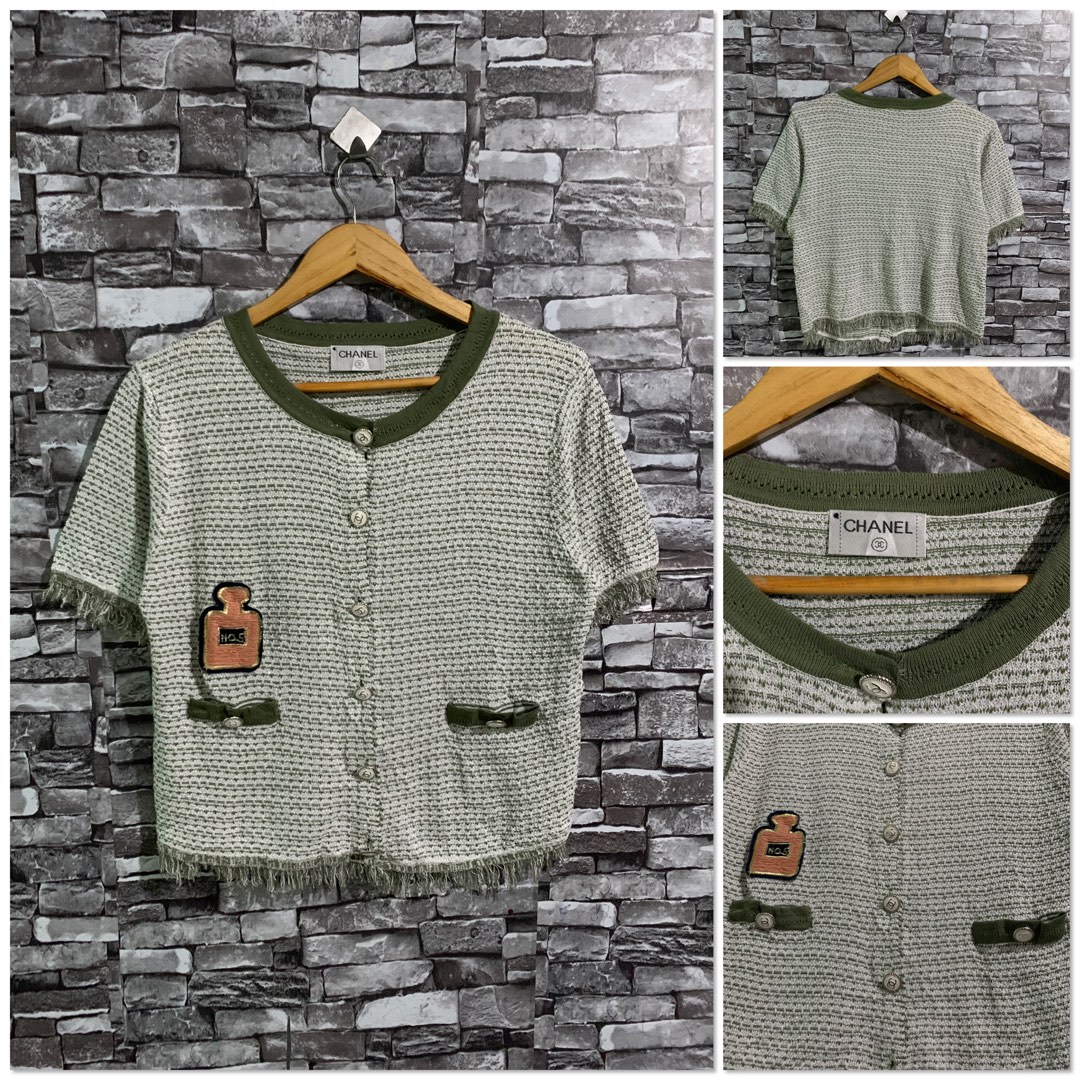 CHANEL TWEED BLOUSE, Women's Fashion, Tops, Blouses on Carousell