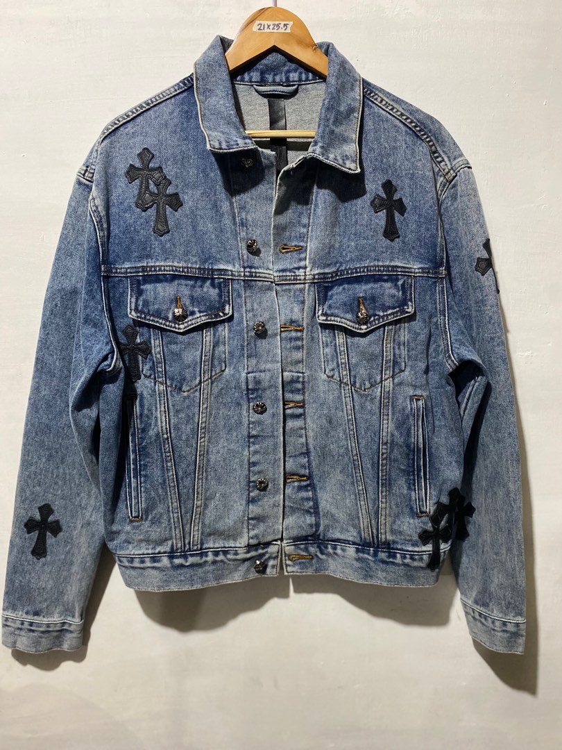 CHROME HEARTS DENIM JACKET, Men's Fashion, Coats, Jackets and Outerwear ...